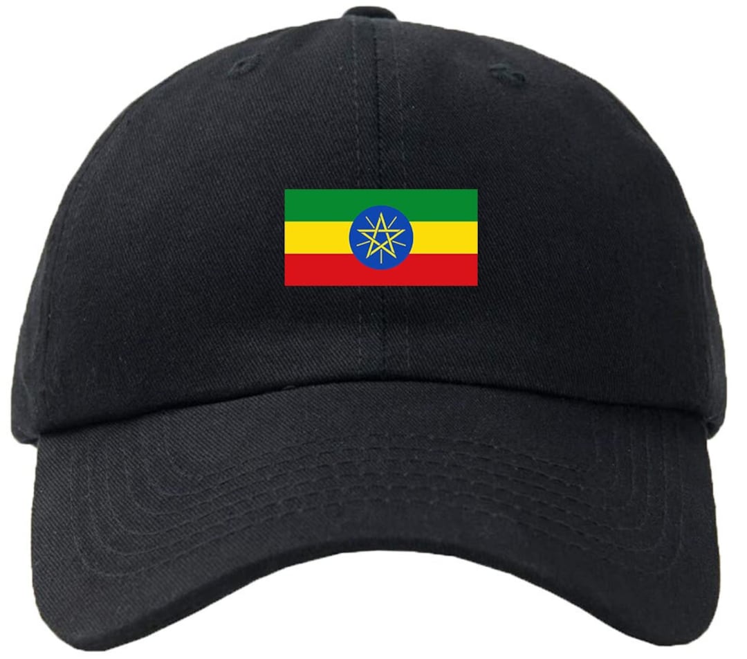 Ethiopia Flag Baseball Cap Hat Hook & Loop Closure / Federal Democratic ...