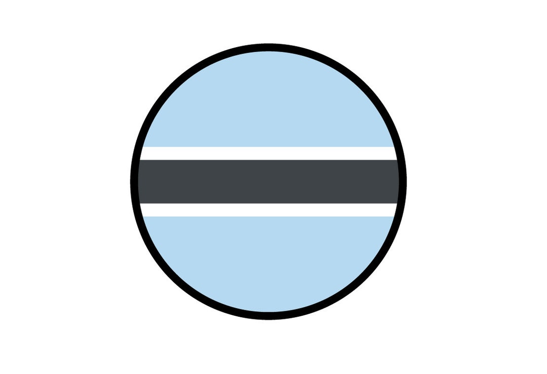 Botswana Flag Circle Sticker Decal - Etsy
