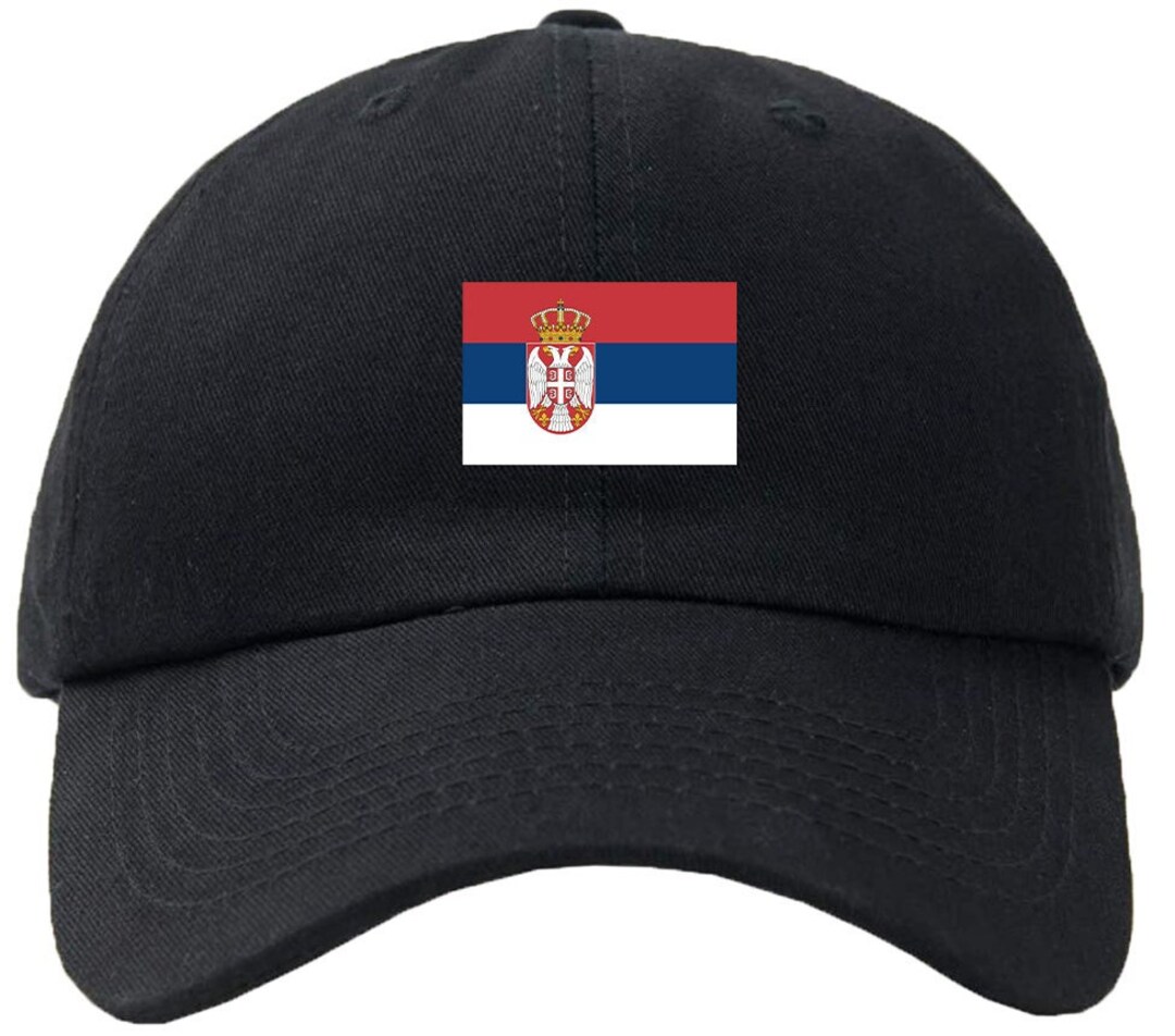 Serbia Flag Baseball Cap Hat Hook & Loop Closure / Republic of Serbia ...