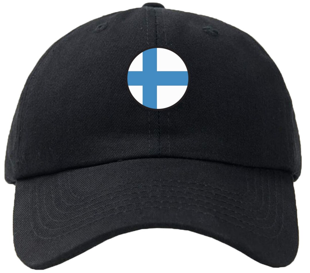 Finland Flag Circle Baseball Cap Hat Hook & Loop Closure - Etsy