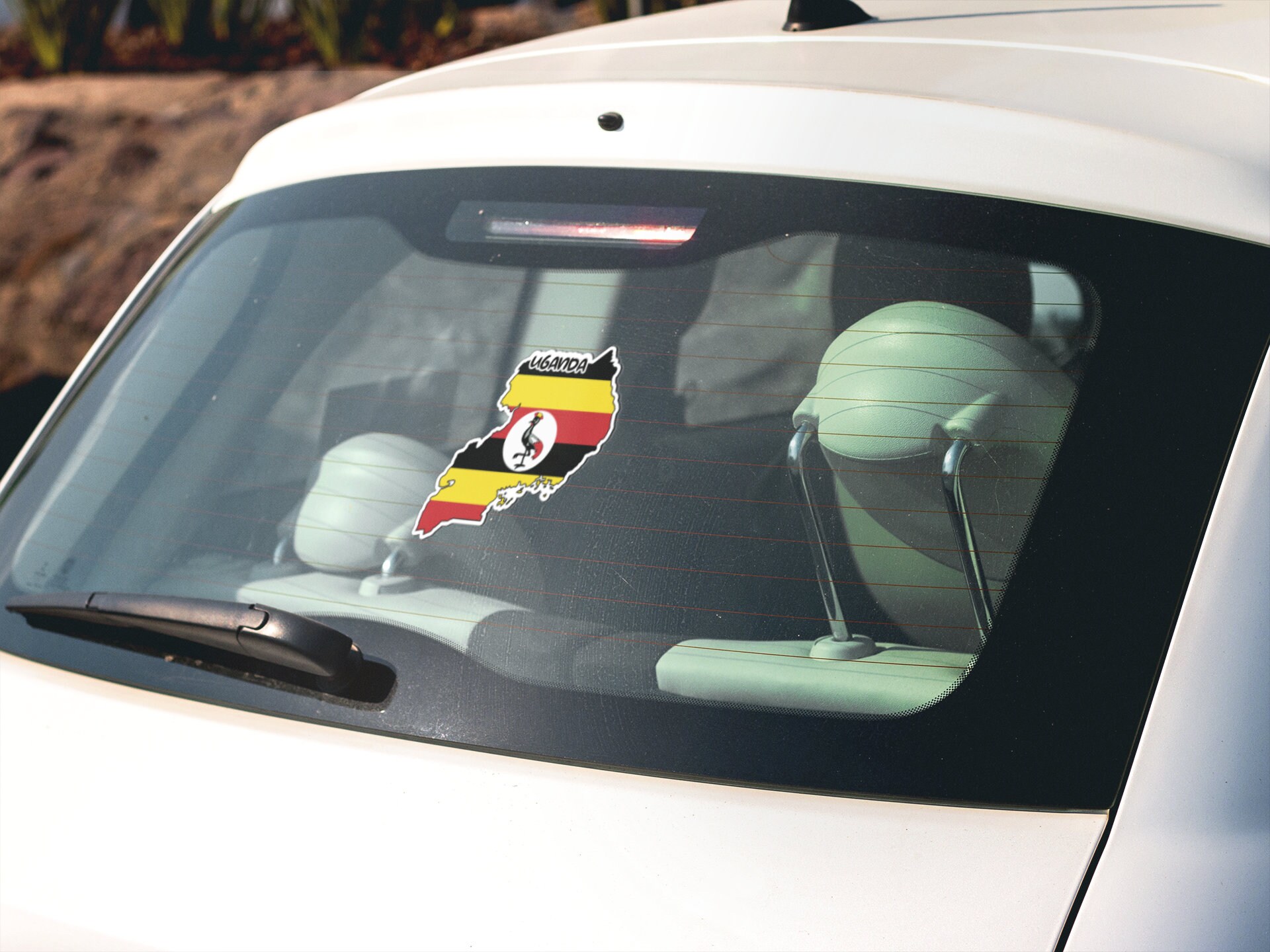 Uganda Map Flag Sticker Decal - Etsy