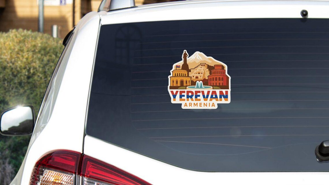 Yerevan Armenia Sticker Decal Vinyl Die-cut City Skyline Landmark ...