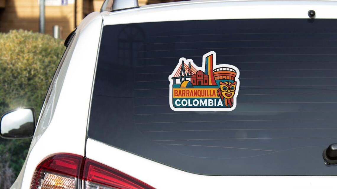 Barranquilla Colombia Sticker Decal Vinyl Die-cut City Skyline Landmark ...