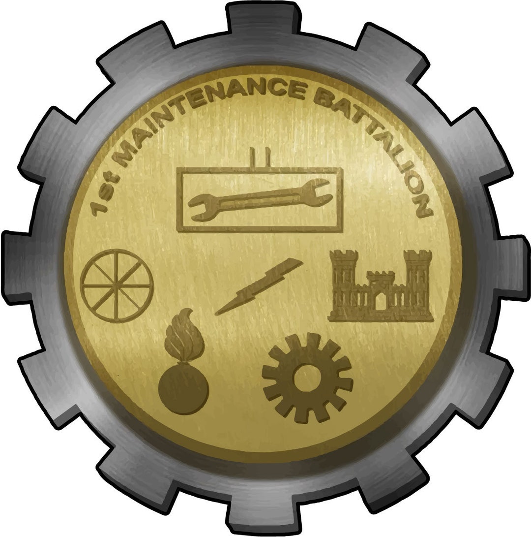 US Marine Corps Badge Sticker Decal 1st Maintenance Battalion Car ...