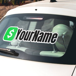 Personalized Cash App Username Decal Sticker Social Media Handle User ...