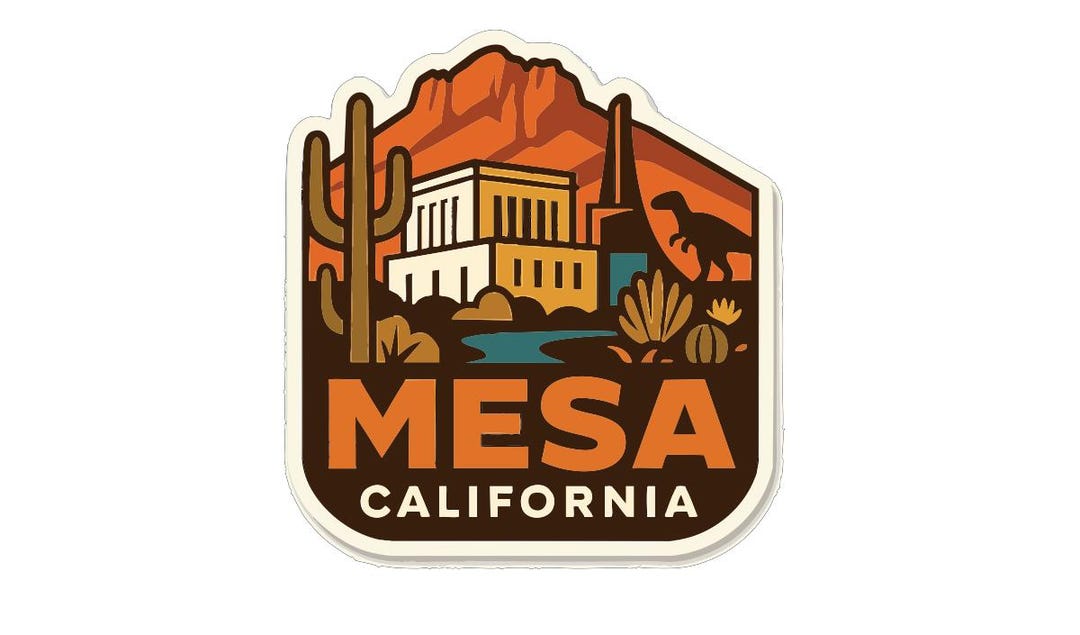 Mesa California Iron on Heat Transfer Vinyl HTV Die-cut City Skyline ...