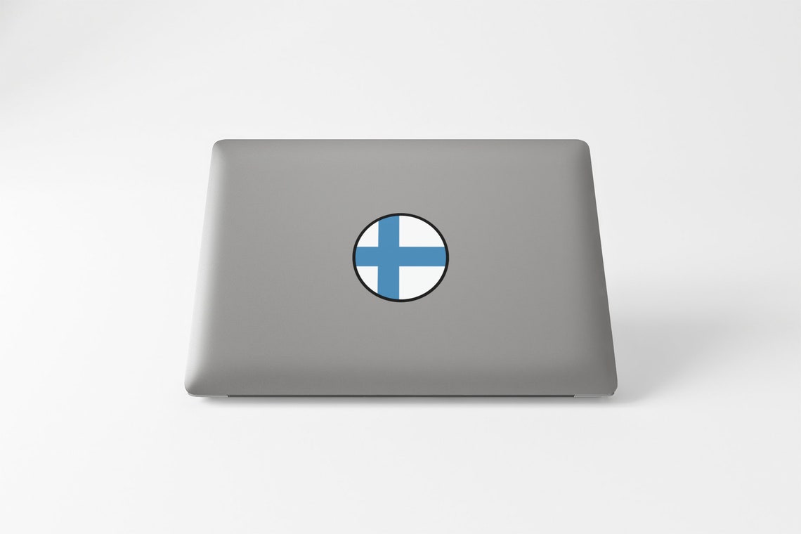 Finland Flag Circle Sticker Decal - Etsy