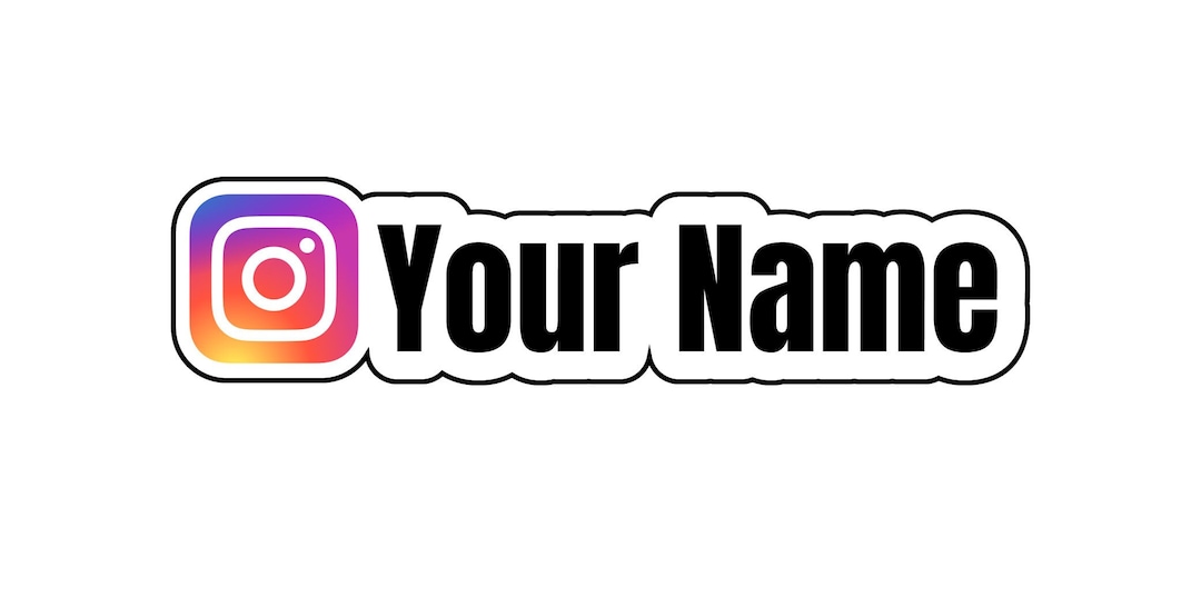 Personalized Instagram Username Decal Sticker Social Media Handle User ...