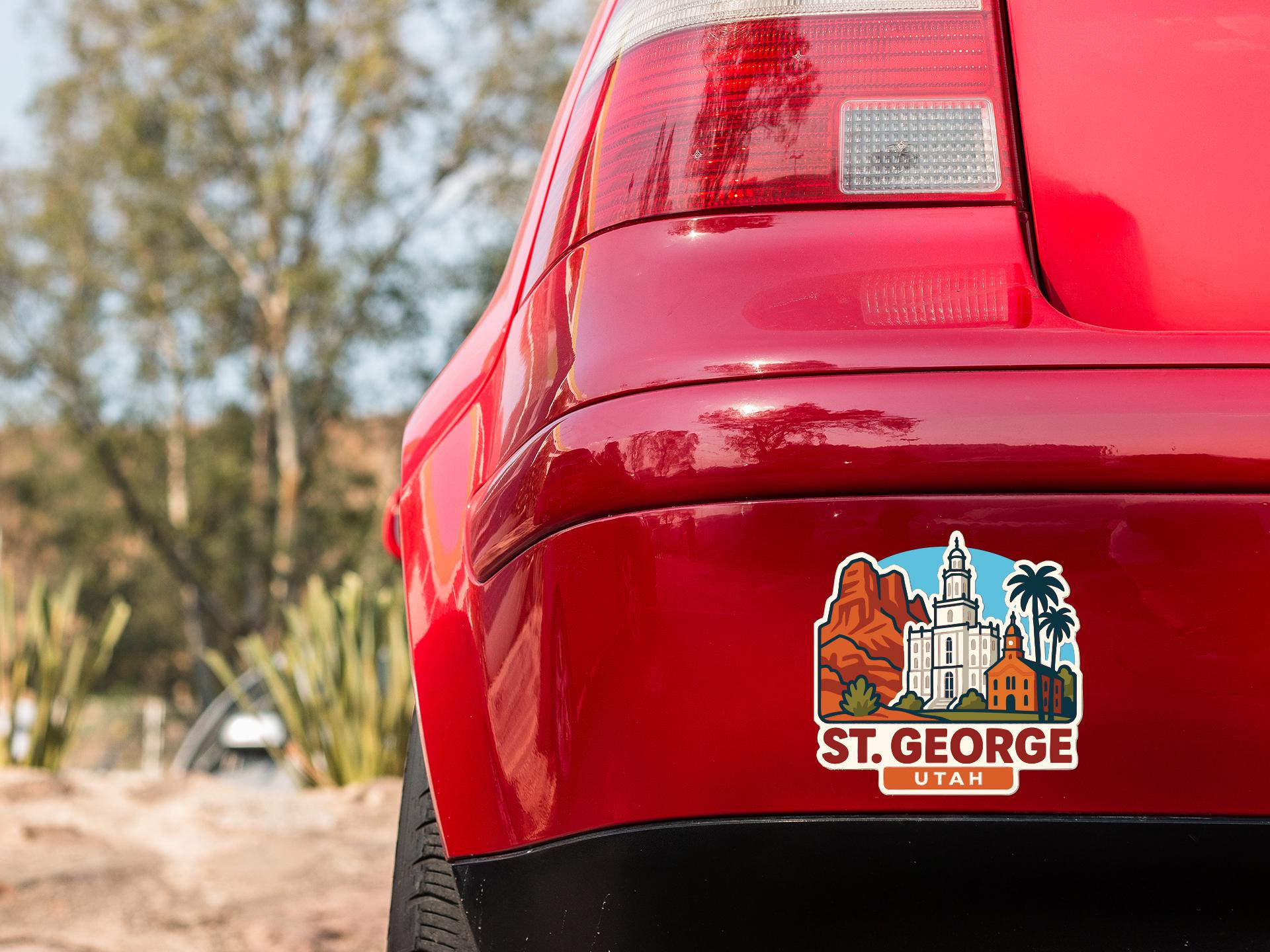 St. George Utah Sticker Decal Vinyl Die-cut City Skyline Landmark ...