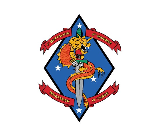 Stickers Decal for US Marine Corps Badge 1st Battalion 4th - Etsy