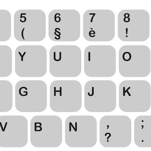 AZERTY Keyboard Sticker Vinyl Decal Sticker - Etsy