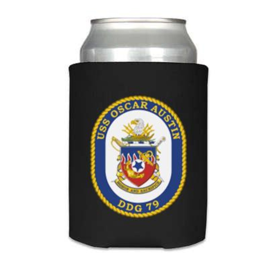 USS Oscar Austin DDG-79 Neoprene Can Cooler Insulation Foam Arleigh ...