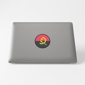 Angola Flag Circle Sticker Decal - Etsy