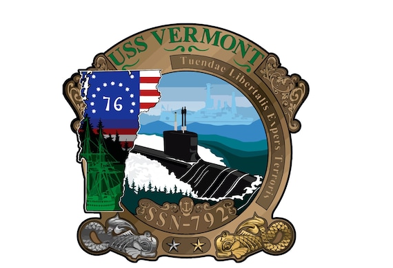 USS Vermont SSN-792 Badge Sticker Decal Virginia Class Attack - Etsy