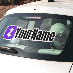 Personalized Zelle Username Decal Sticker Social Media Handle User ID ...