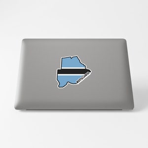 Botswana Map Flag Sticker Decal - Etsy