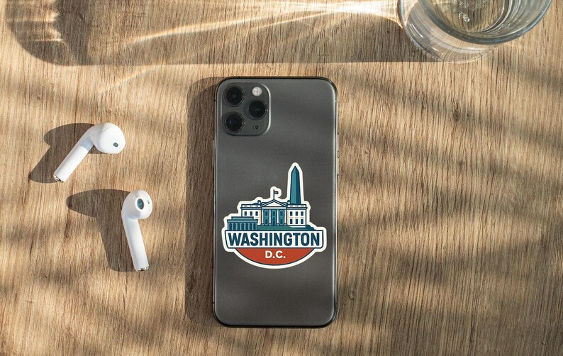 Washington DC Sticker Decal Vinyl Die-cut City Skyline Landmark Design ...