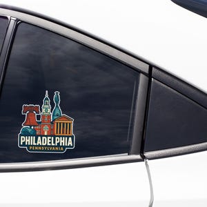 Philadelphia Sticker Decal Vinyl Die-cut City Skyline Landmark Design ...