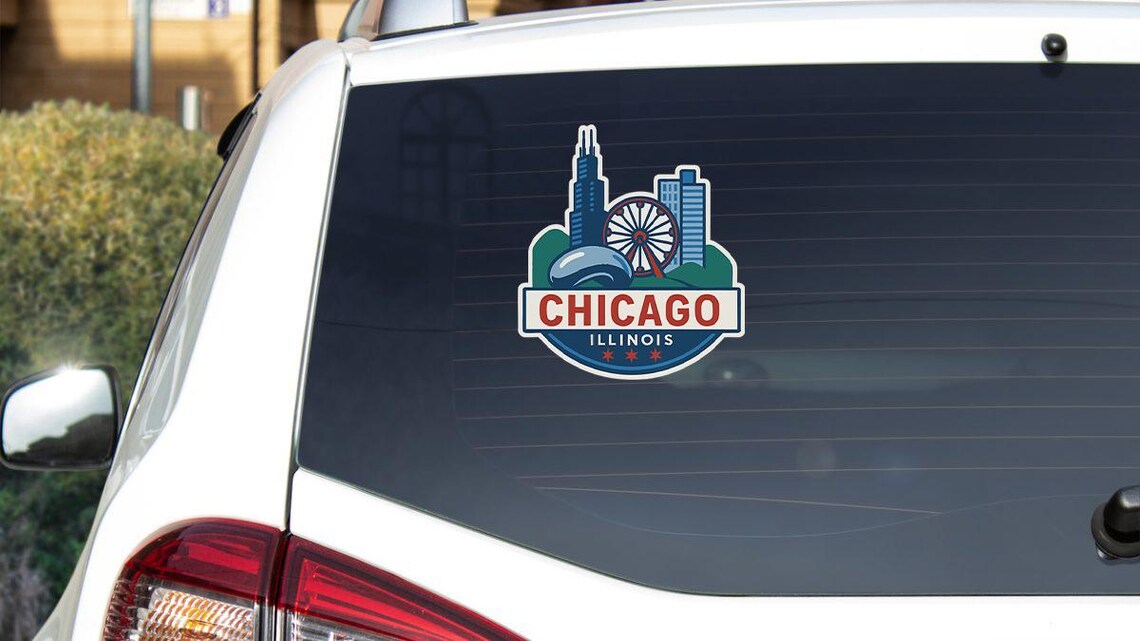 Chicago Sticker Decal Vinyl Die-cut City Skyline Landmark Design - Etsy