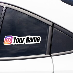 Personalized Instagram Username Decal Sticker Social Media Handle User ...