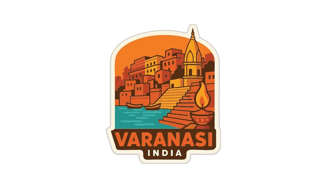 Varanasi India Sticker Decal Vinyl Die-cut City Skyline Landmark Design ...