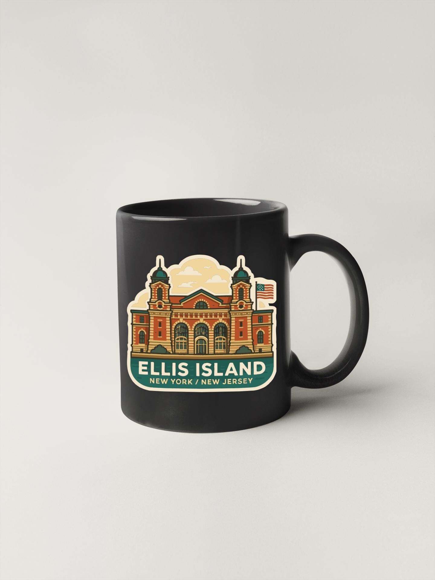 Ellis Island New York New Jersey Sticker Decal Vinyl Die-cut Symbolic ...
