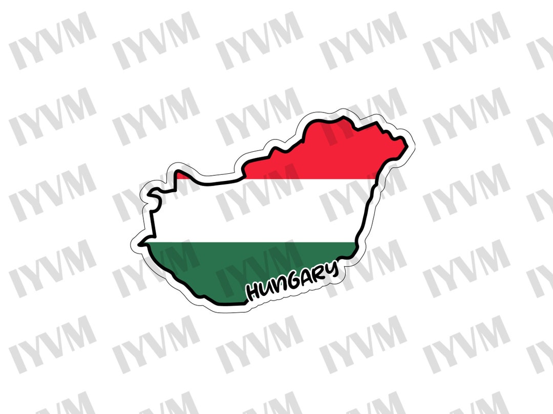 Hungary Map Flag Sticker Decal / Magyarország / Budapest / Hungarian - Etsy