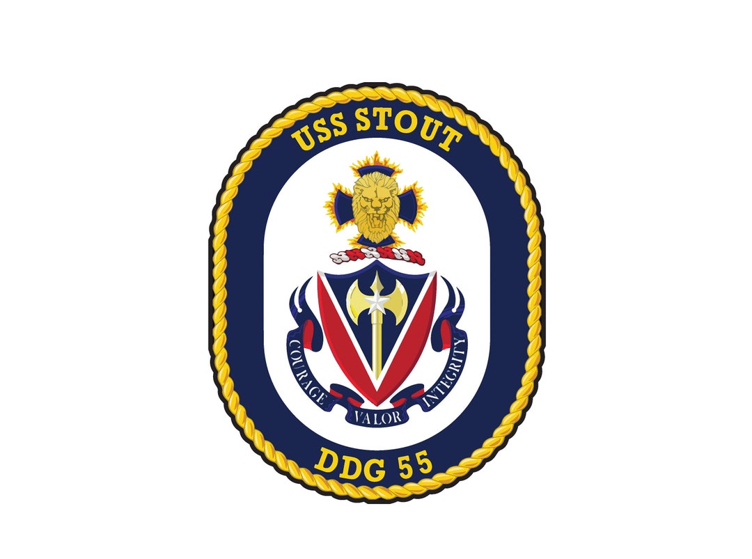 USS Stout DDG-55 Badge Sticker Decal Arleigh Burke Class Destroyer Car ...