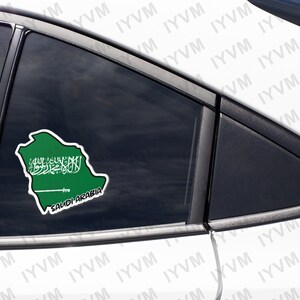Saudi Arabia Map Flag Sticker Decal / Kingdom of Saudi Arabia / Riyadh ...