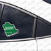 Saudi Arabia Map Flag Sticker Decal / Kingdom of Saudi Arabia / Riyadh ...