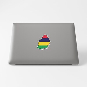 Mauritius Map Flag Sticker Decal - Etsy