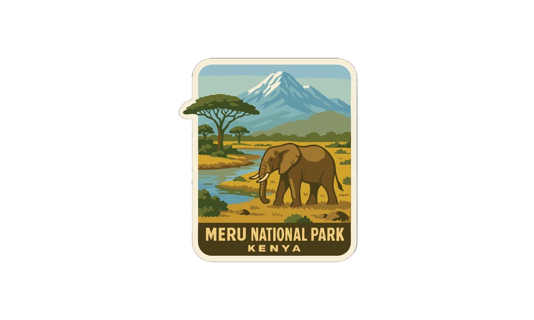 Meru Kenya National Park Sticker Decal Vinyl Die-cut World National ...