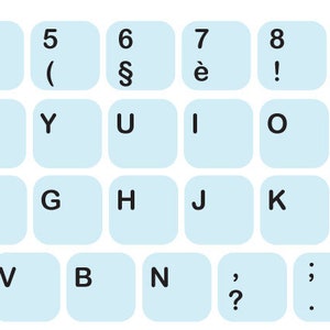 AZERTY Keyboard Sticker Vinyl Decal Sticker - Etsy