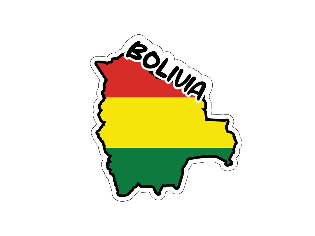 Bolivia Map Flag Sticker Decal - Etsy