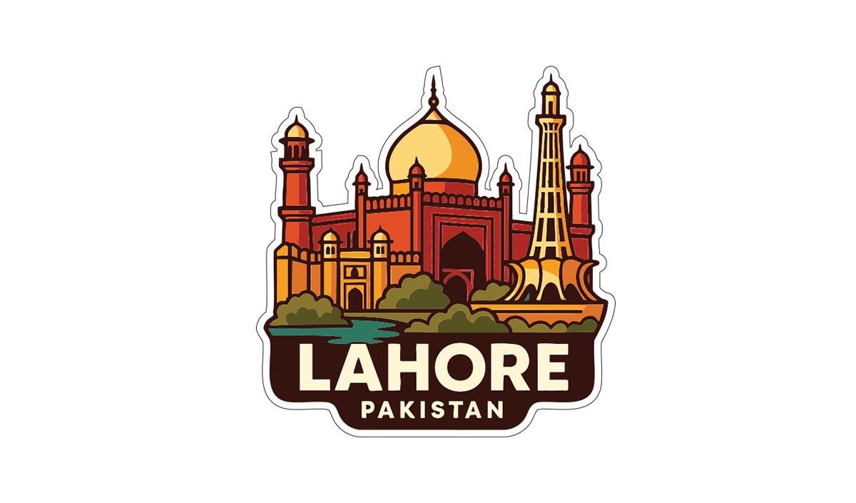 Lahore Pakistan Sticker Decal Vinyl Die-cut City Skyline Landmark ...