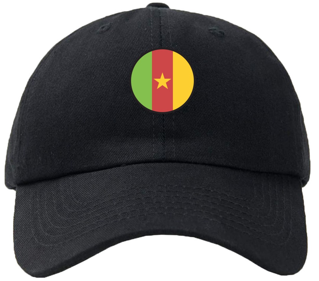 Cameroon Flag Circle Baseball Cap Hat Hook & Loop Closure - Etsy