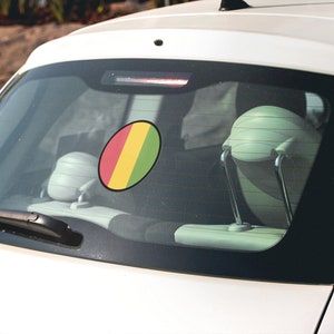 Guinea Flag Circle Sticker Decal - Etsy