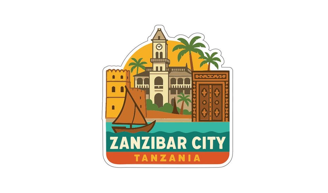Zanzibar City Tanzania Sticker Decal Vinyl Die-cut City Skyline ...