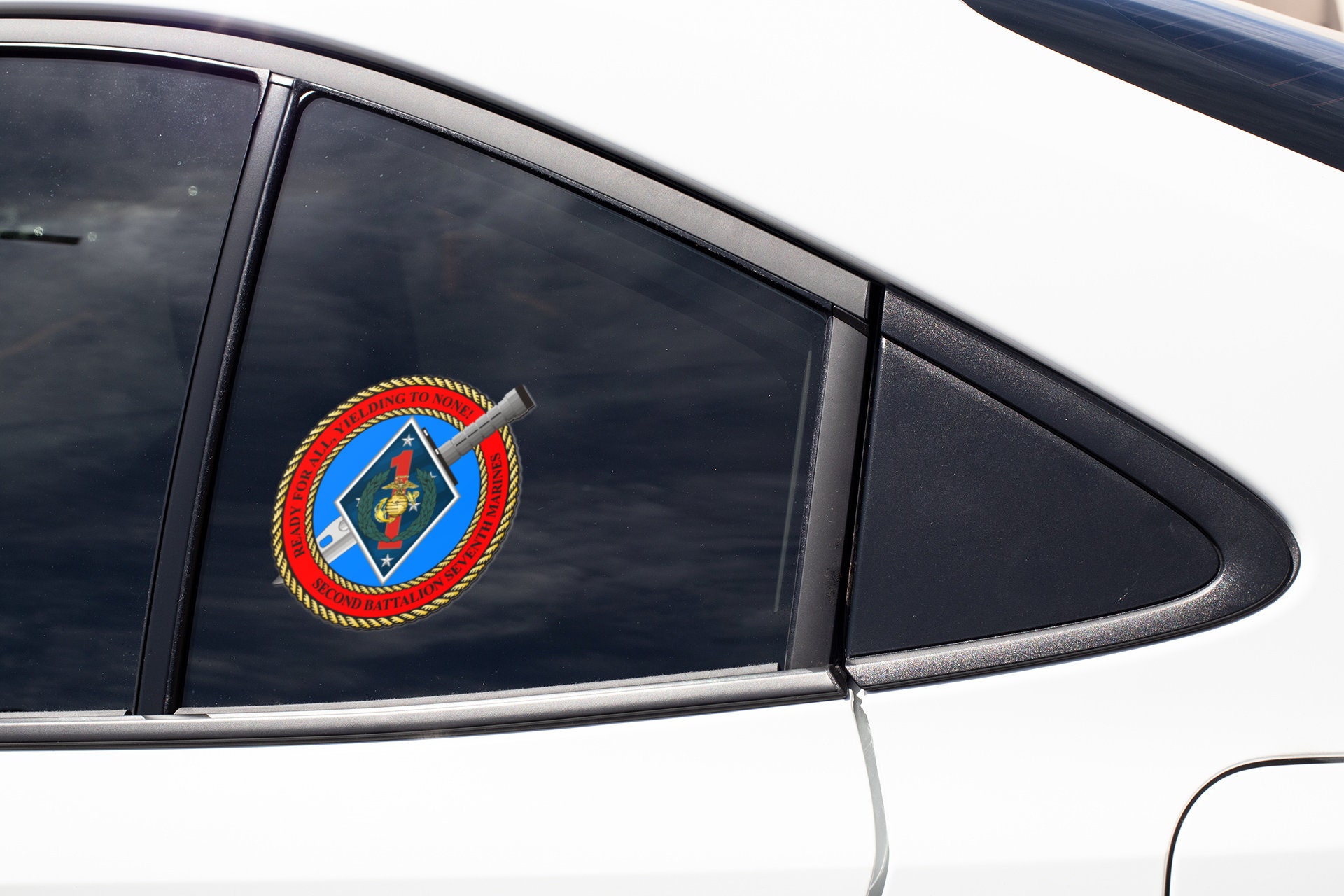 Stickers Decal for US Marine Corps Badge 2nd Battalion 7th Marines War ...