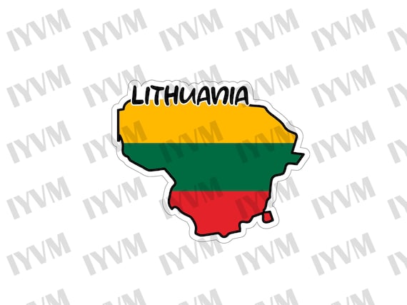 Lithuania Map Flag Sticker Decal / Republic of Lithuania / - Etsy