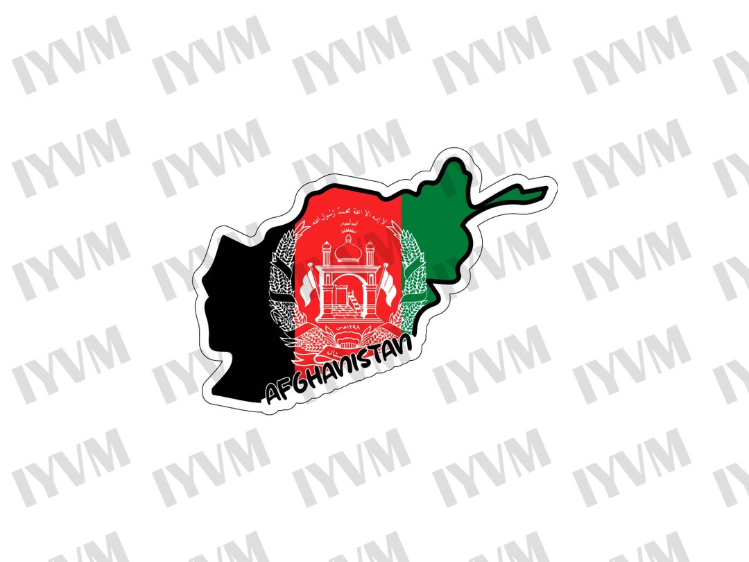 Afghanistan Map Flag Sticker Decal / Kabul / Heart of Asia - Etsy