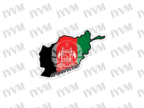 Afghanistan Map Flag Sticker Decal / Kabul / Heart of Asia - Etsy