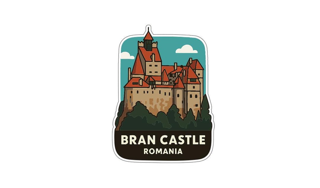 Bran Castle Romania Iron on Heat Transfer Vinyl HTV Die-cut Symbolic ...