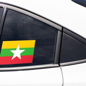 Myanmar Flag Sticker Decal / Republic of the Union of Myanmar / Burma ...