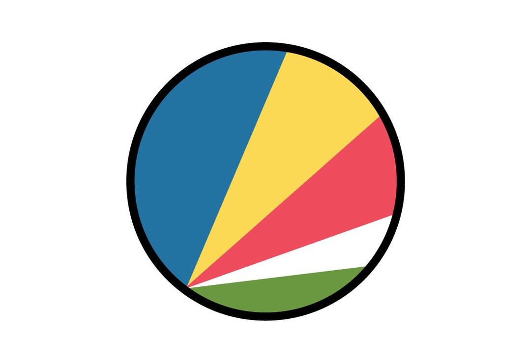 Seychelles Flag Circle Sticker Decal - Etsy
