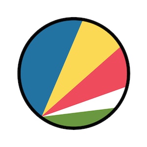 Seychelles Flag Circle Sticker Decal - Etsy