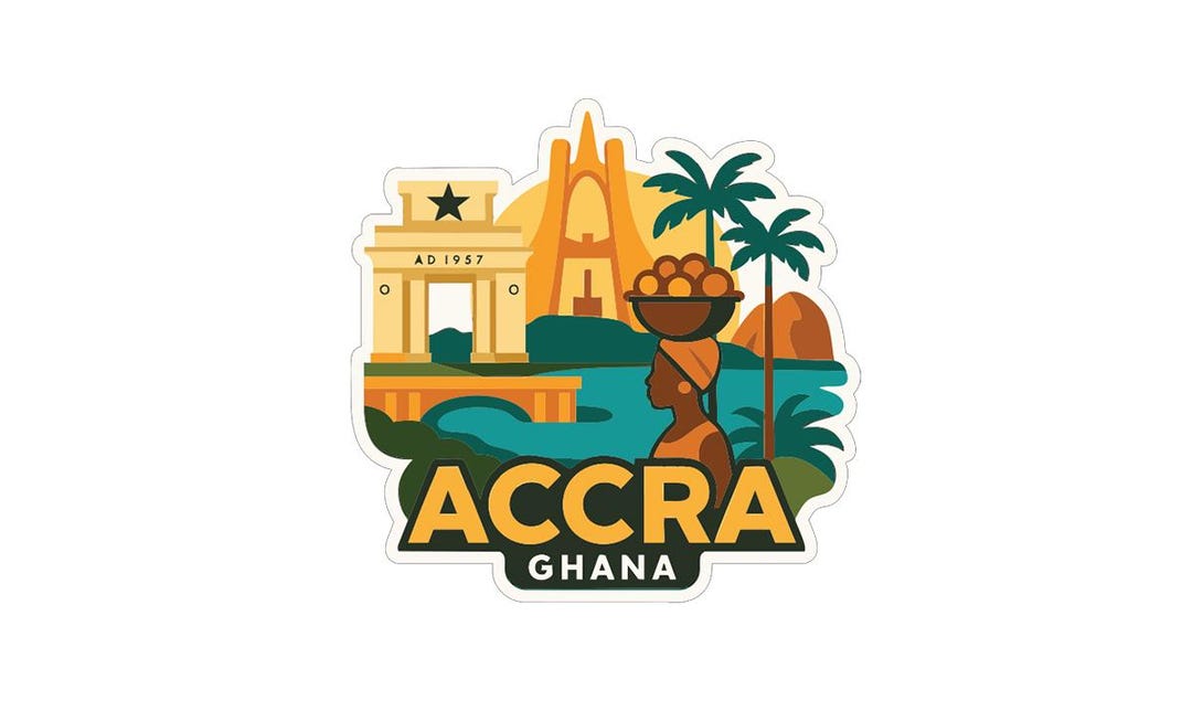 Accra Ghana Sticker Decal Vinyl Die-cut City Skyline Landmark Design - Etsy