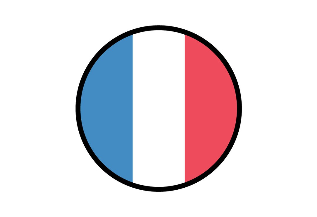 France Flag Circle Sticker Decal - Etsy