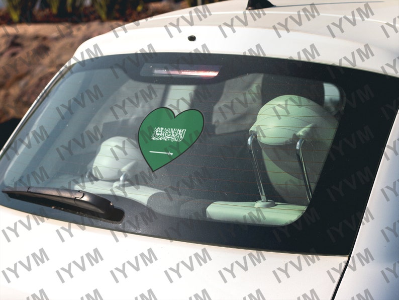 Saudi Arabia Flag Heart Sticker Decal / Kingdom of Saudi Arabia ...