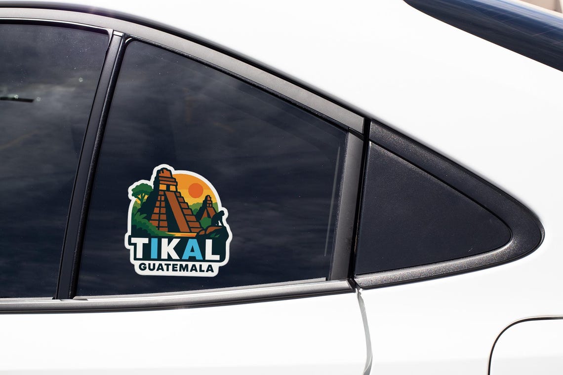 Tikal Guatemala Sticker Decal Vinyl Die-cut City Skyline Landmark ...